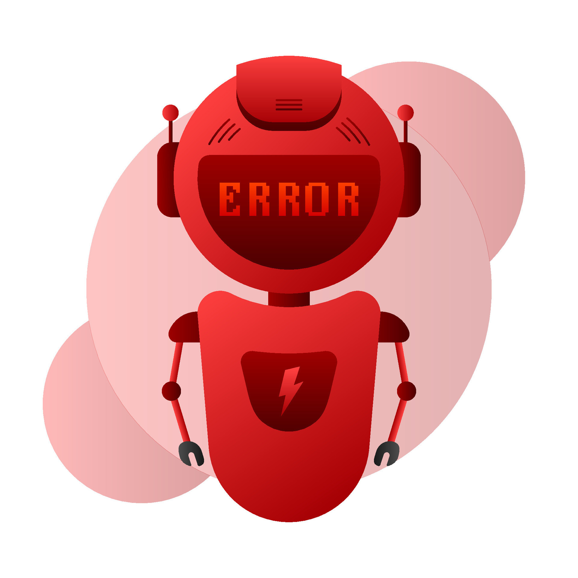 error chatbot glifo icono. silueta símbolo. talkbot con error en habla burbuja. error bot ...