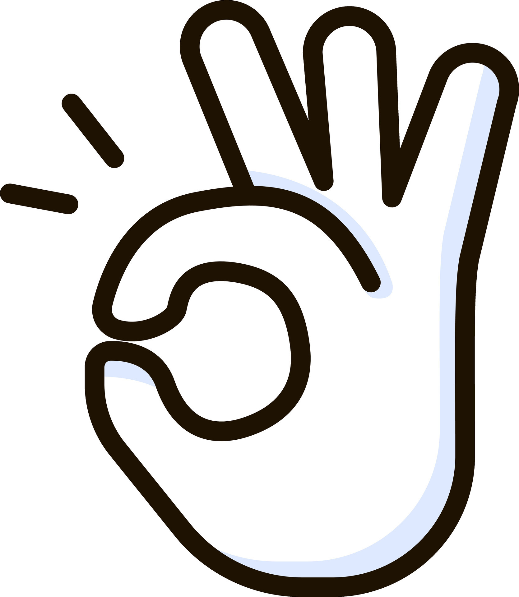 Ok Hand Emoji Sticker 27655060 Vector Art At Vecteezy