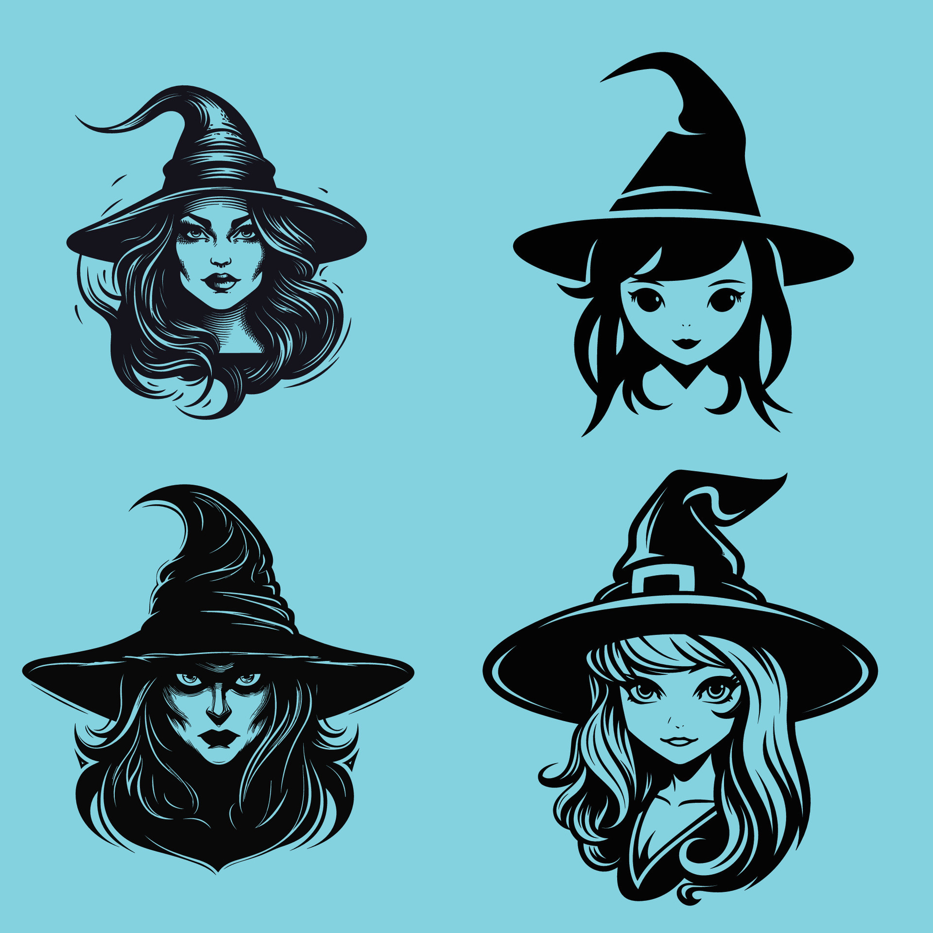 Witch Face Clip Art