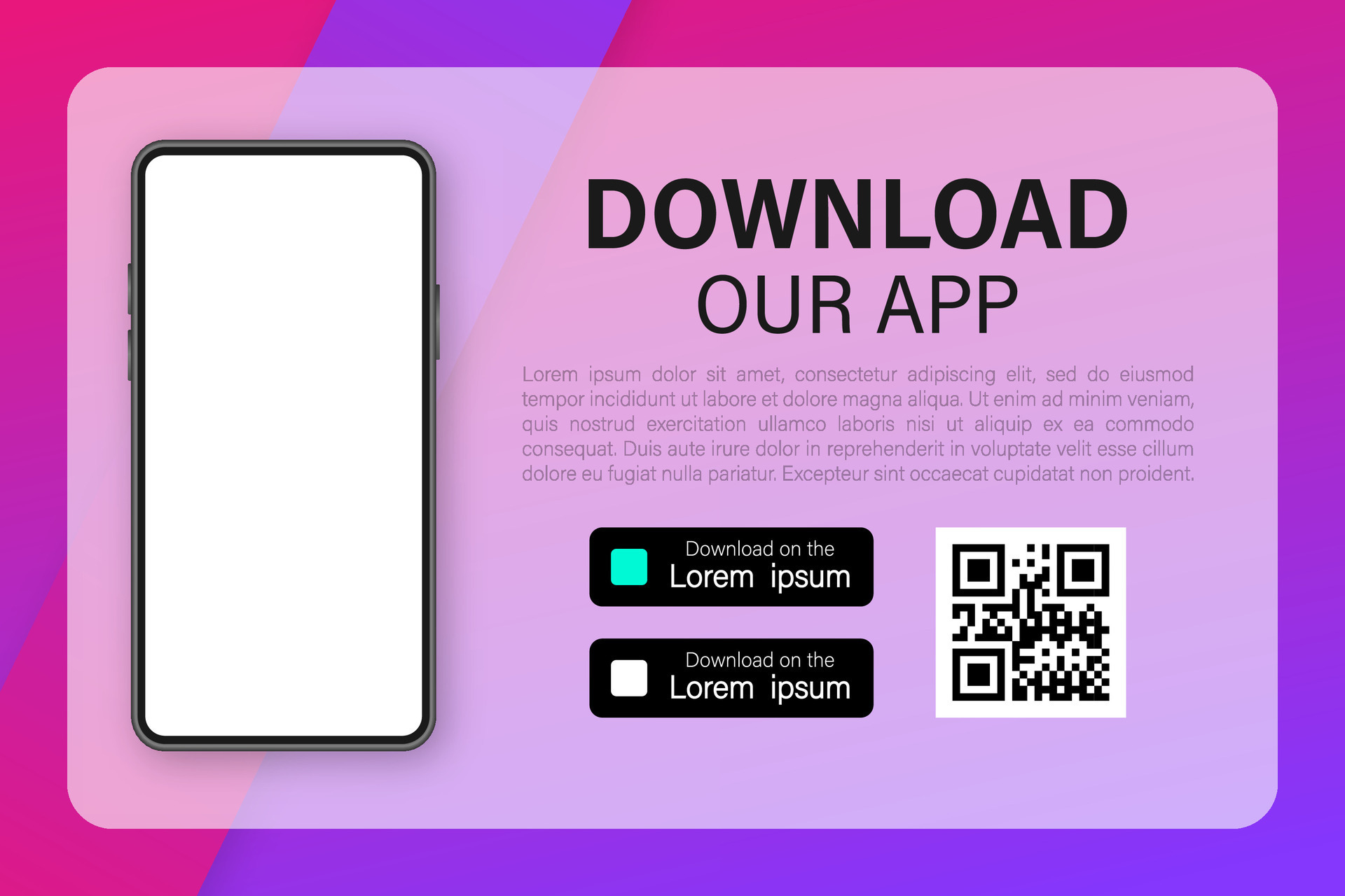 Download pages. Mobile app application. Business concept. Hand touch screen smartphone icon ...
