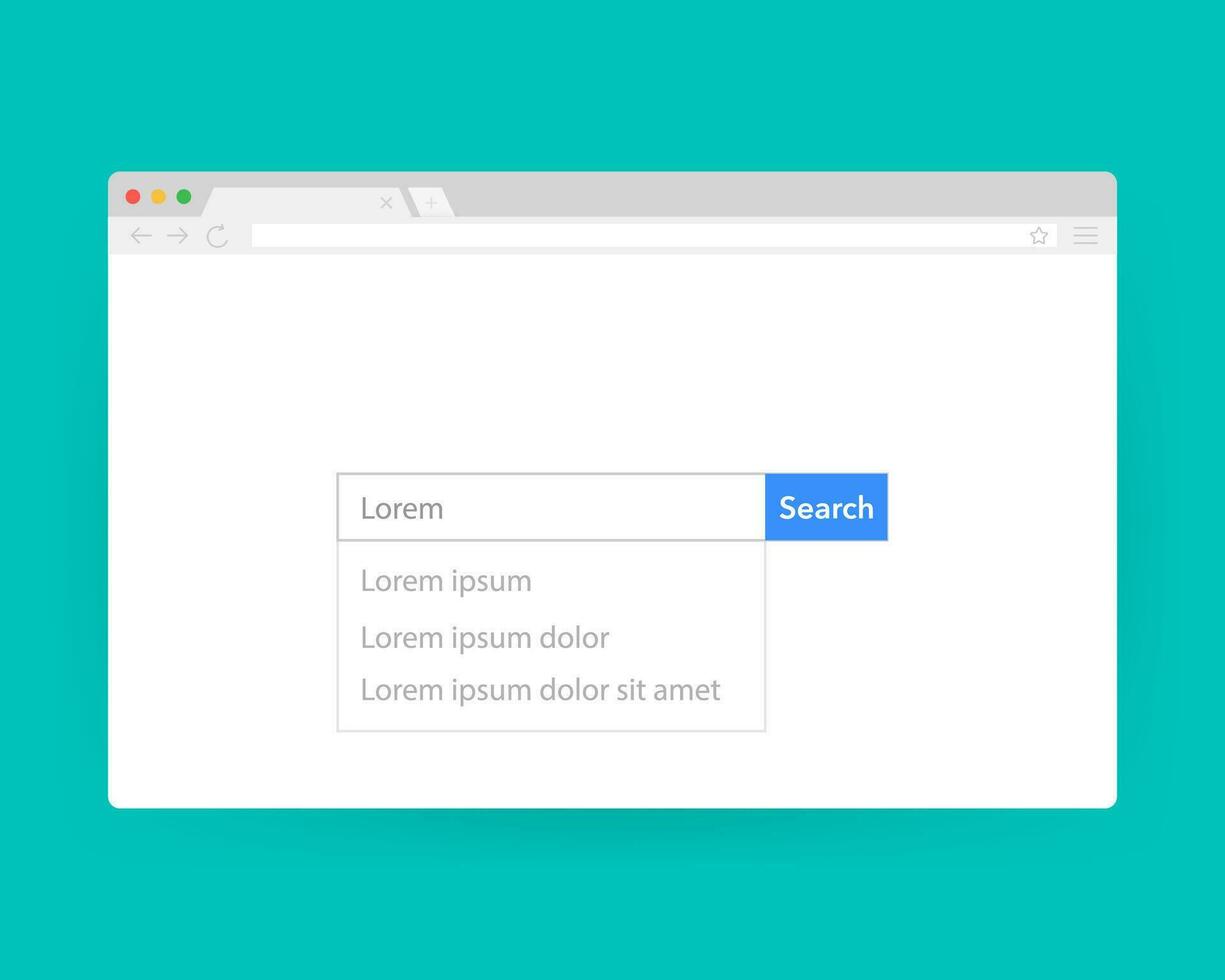 web Simple Browser window white, green background 27669795 Vector Art ...