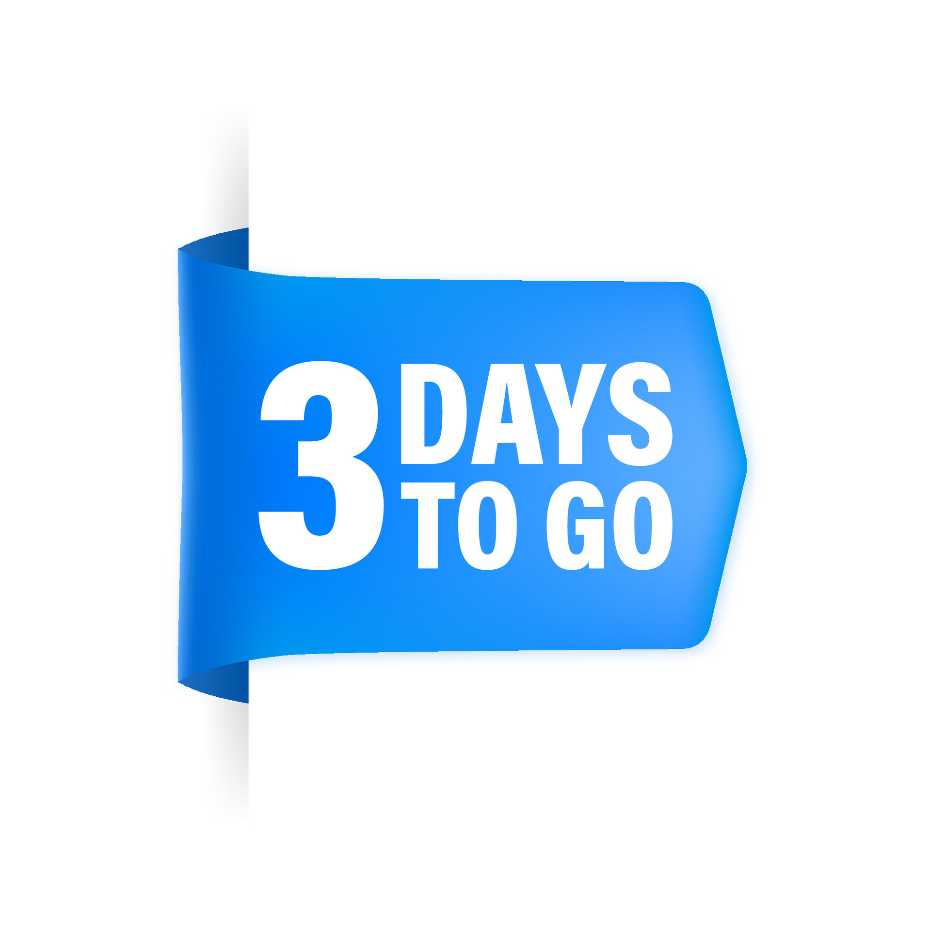 3 Days to go poster in flat style. Vector illustrations for time managment. 27671272 Vector Art ...