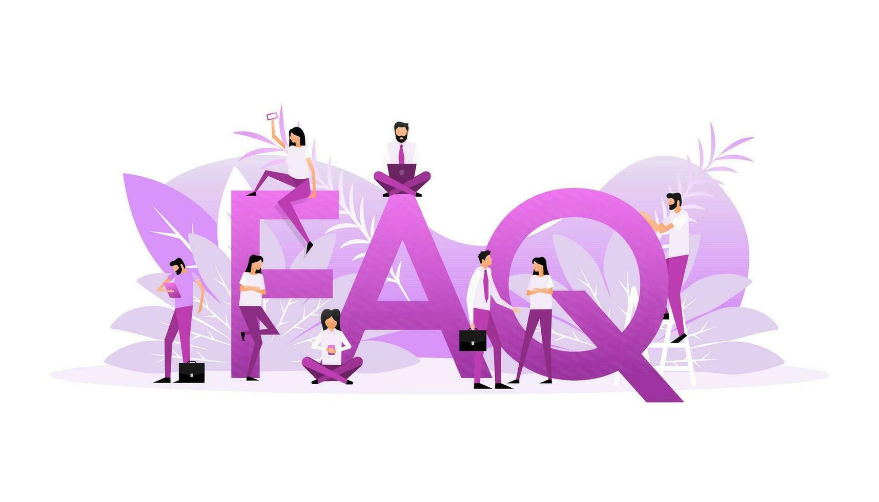 Frequently Asked Questions FAQ Label. Flat style characters. 27671449 ... Frequently Asked Questions FAQ Label. Flat style characters. 27671449 ...
