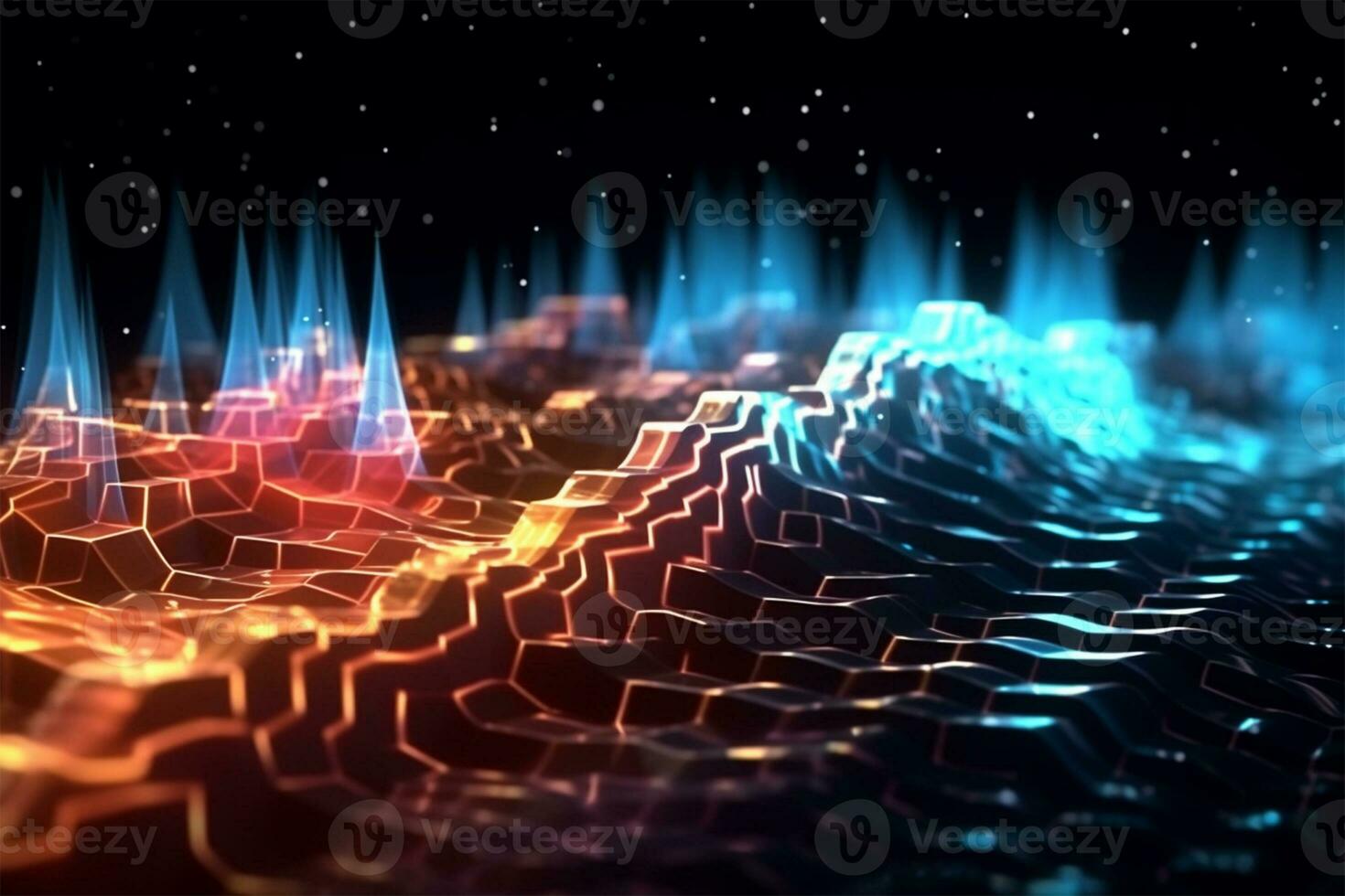 Blockchain data fields. Network line connect stream. Concept of AI technology, digital ...