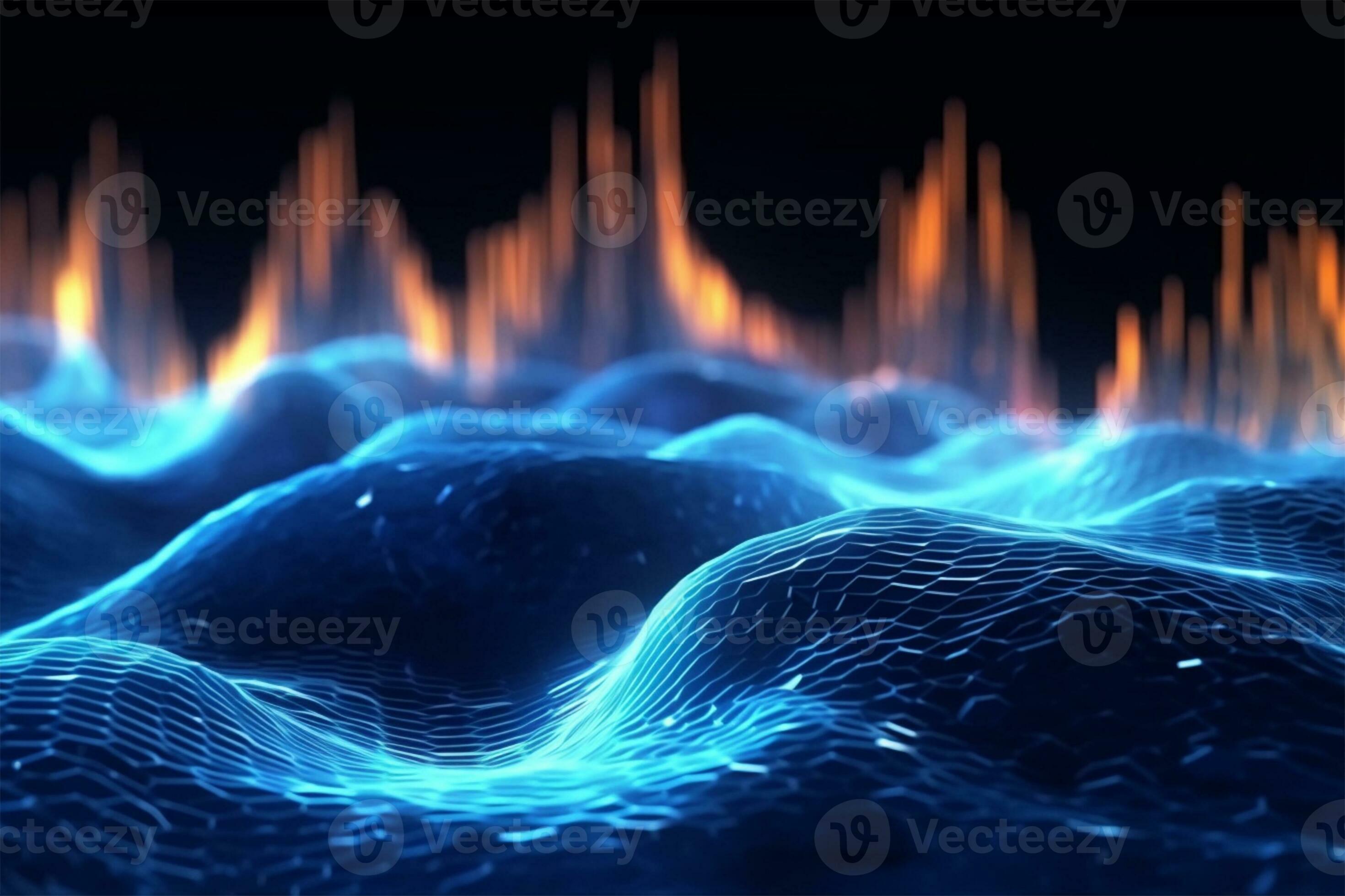 Blockchain data fields. Network line connect stream. Concept of AI technology, digital ...