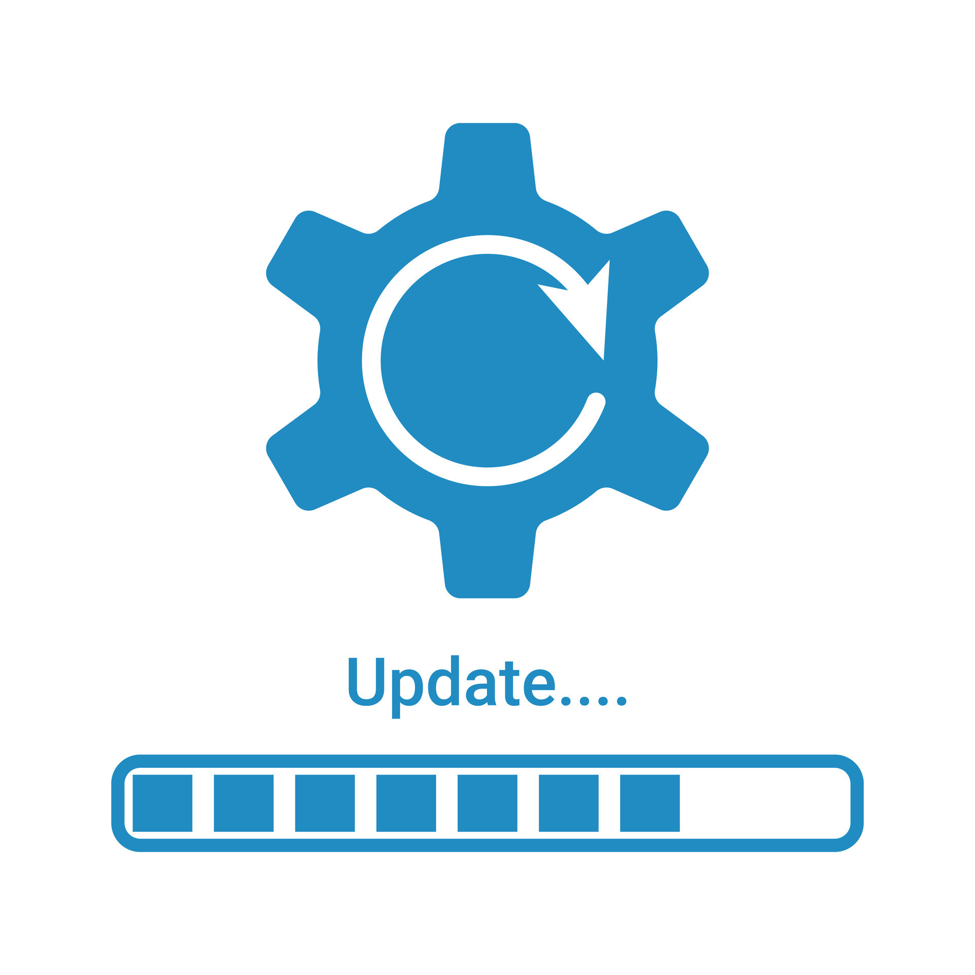 Update Vector Icon, Upgrade System Sign, Installing Software, Gear ... Update Vector Icon, Upgrade System Sign, Installing Software, Gear ...