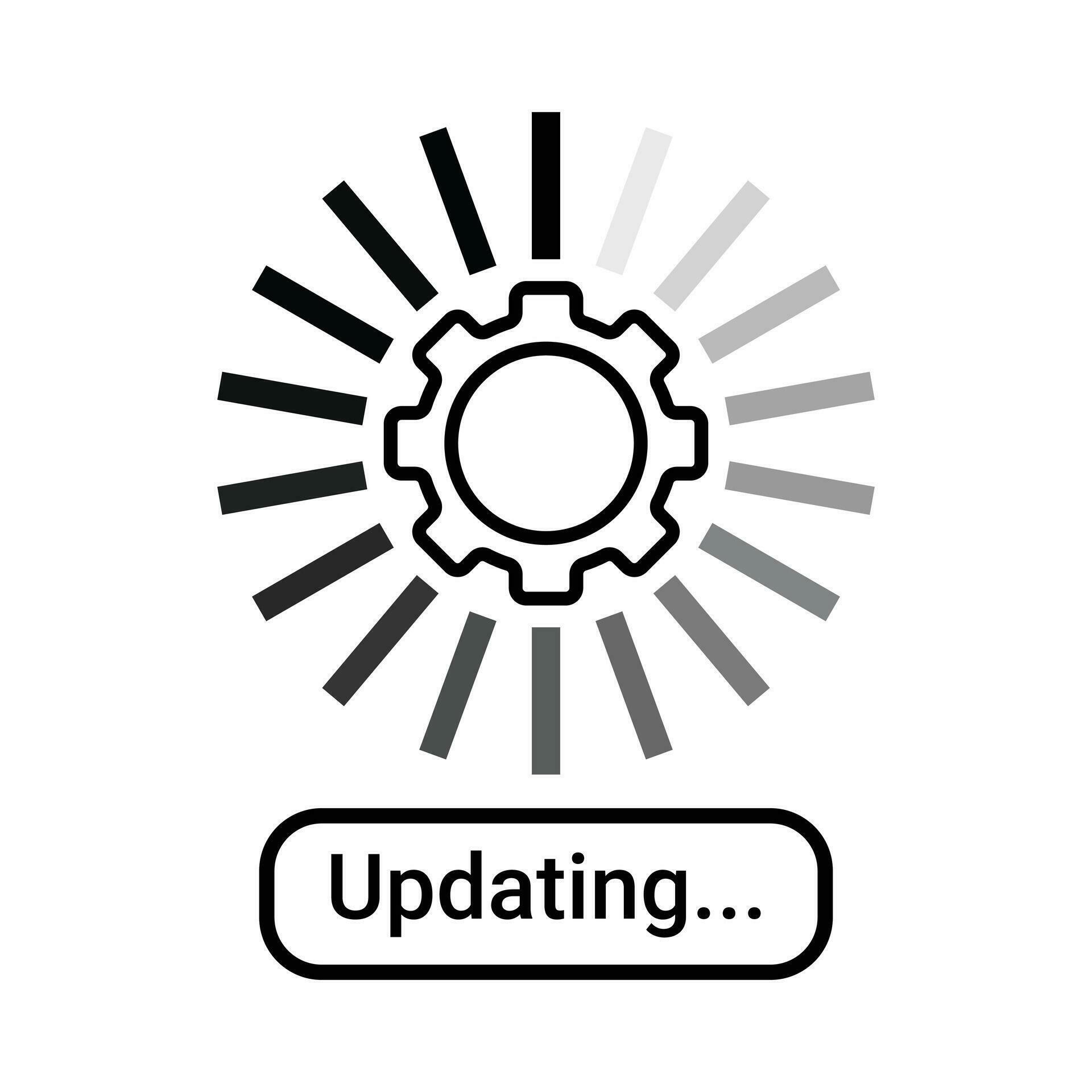 Update Vector Icon, Upgrade System Sign, Installing Software, Gear ...