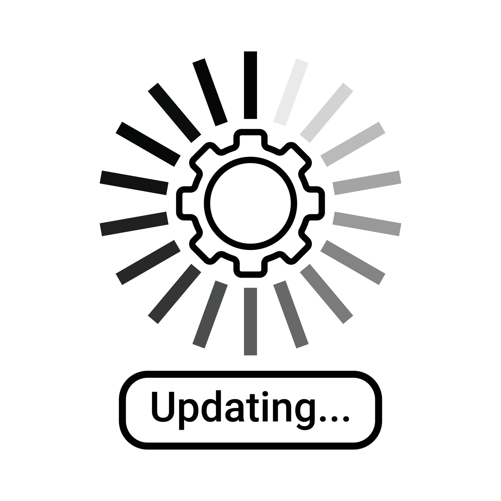 Update Vector Icon Upgrade System Sign Installing Software Gear Settings Application Update