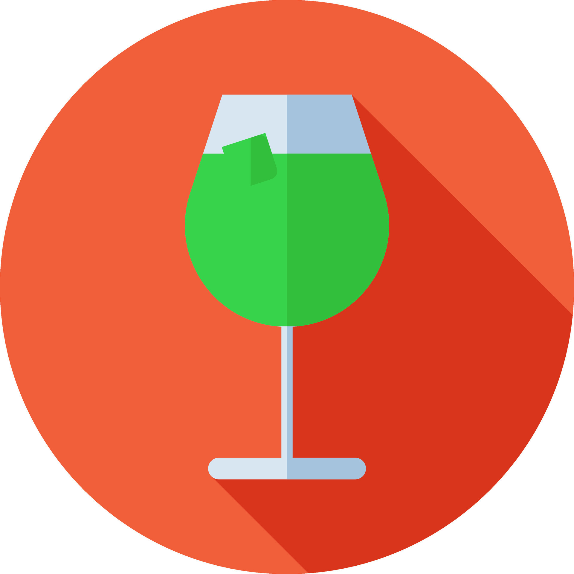 Flat Style Cold Drink Glass Icon In Green Color 27681732 Vector Art At Vecteezy