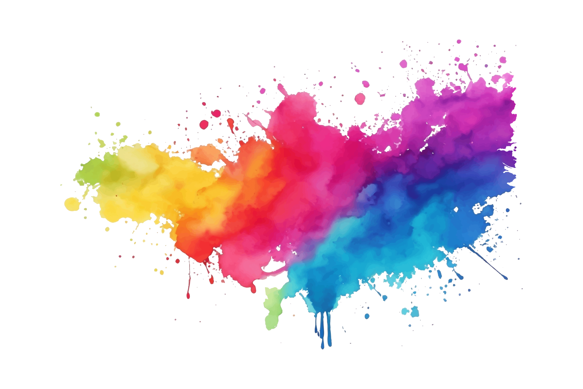 Colorful Ink Splatter Art