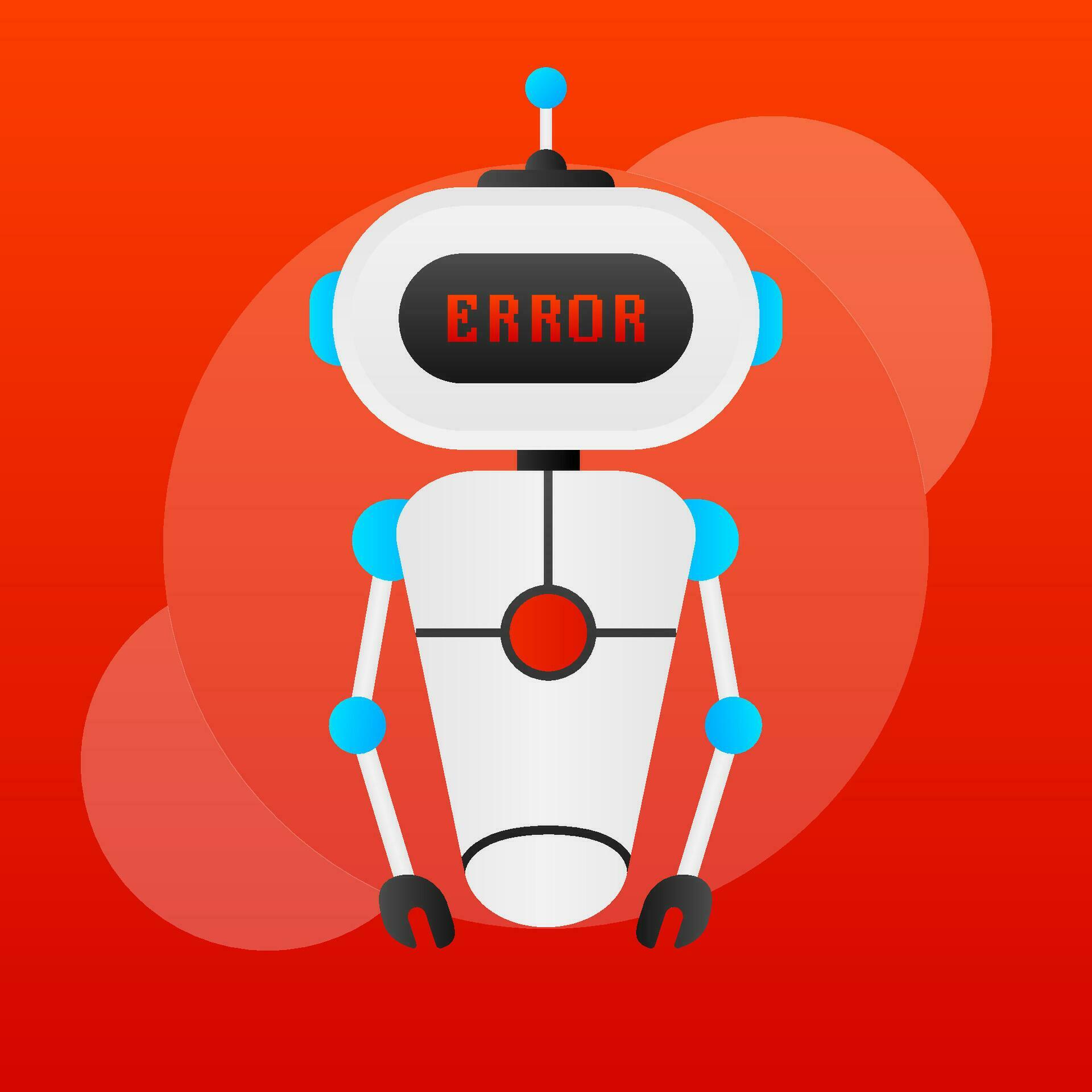 Error chatbot glyph icon. Silhouette symbol. Talkbot with error in speech bubble. Error bot ...
