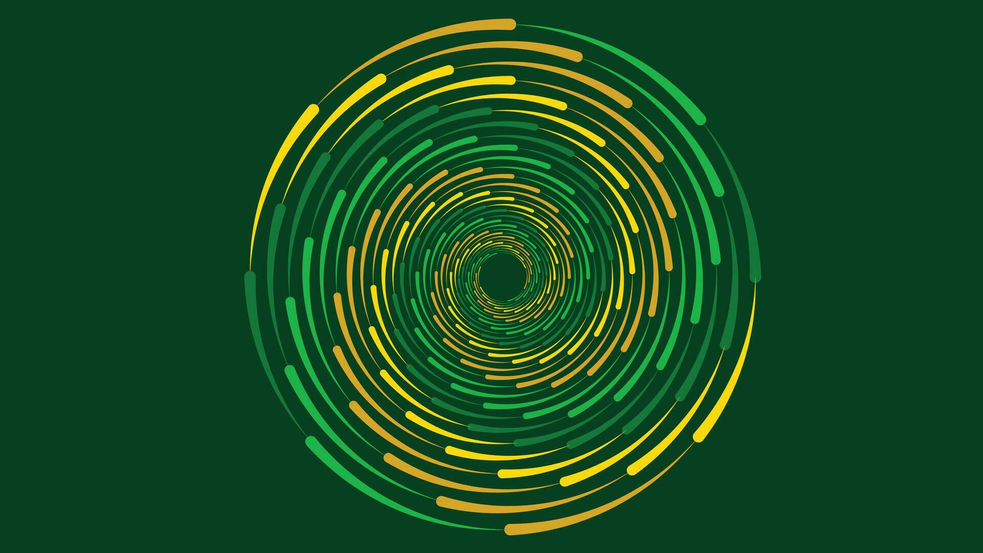 Abstract vortex spiral dotted background in dark green. This vortex ...
