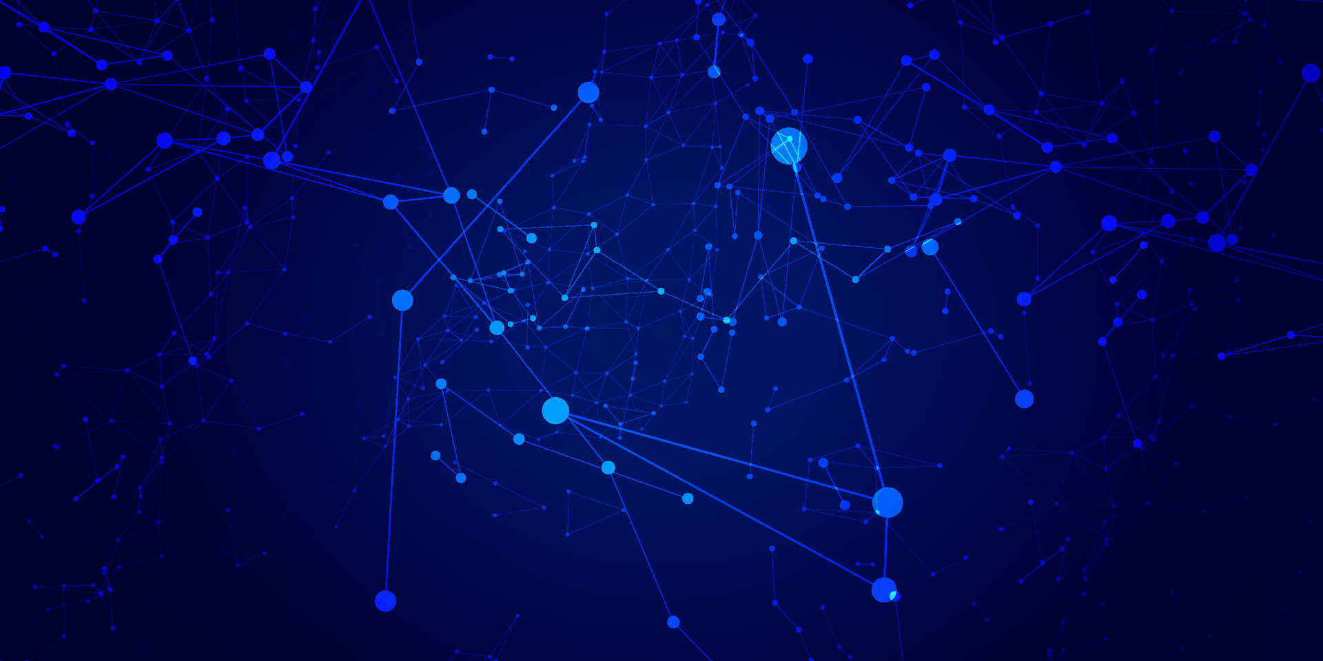 Digital technology internet network connection blue background, cyber ...