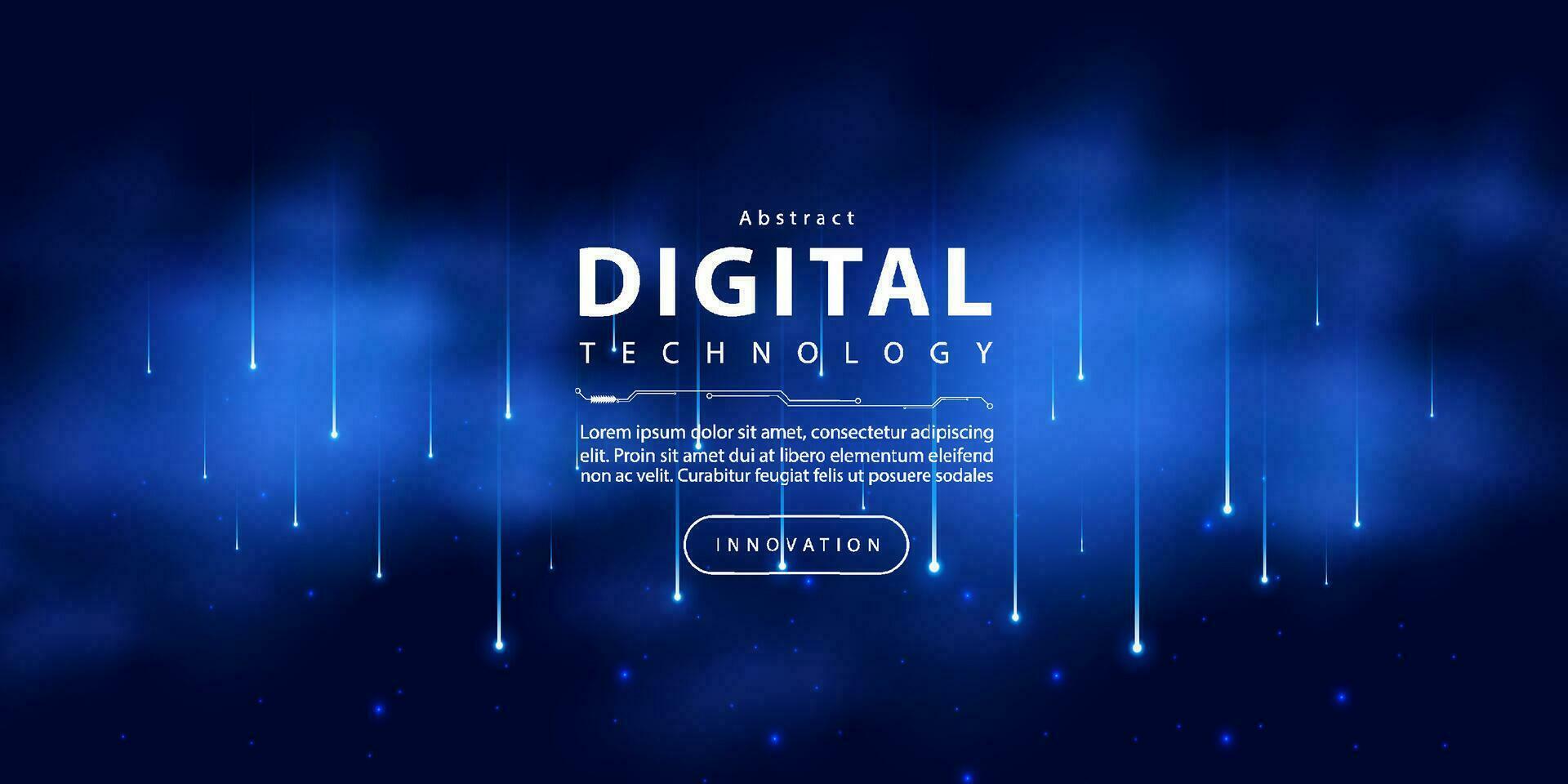 Digital Technology Speed Connect Blue Green Background Cyber Nano Information Abstract