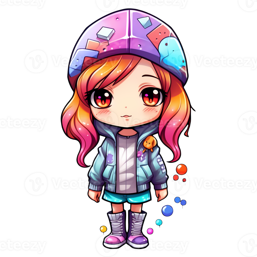 Cute Graffiti Girl Clipart Illustration Ai Generative 27687731 Png