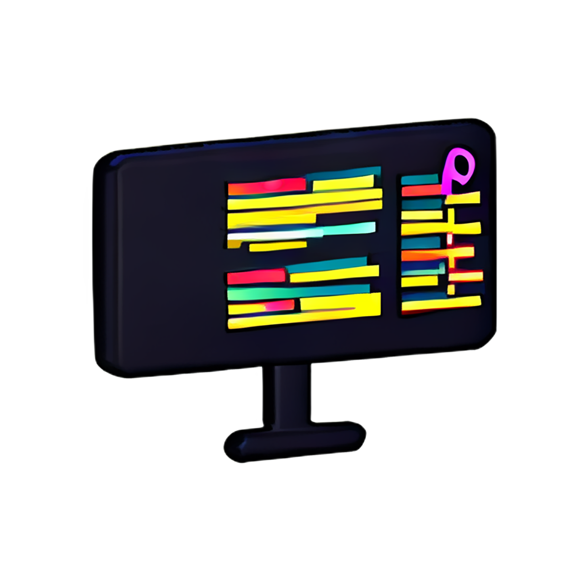 a computer monitor with a colorful display 27687906 PNG a computer monitor with a colorful display 27687906 PNG