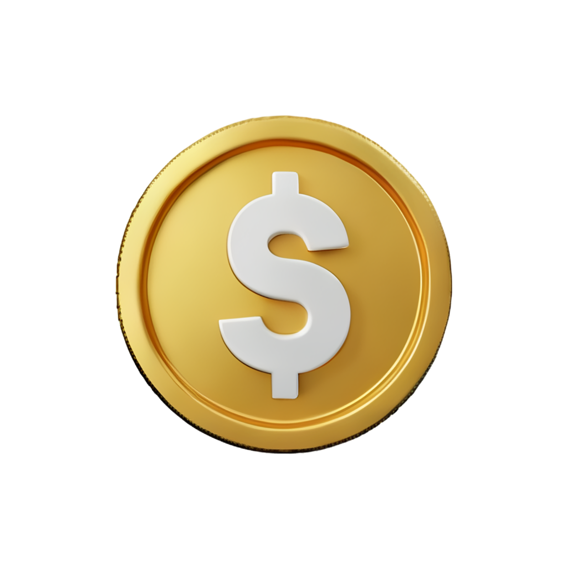 golden dollar coin icon on transparent background 27687984 PNG