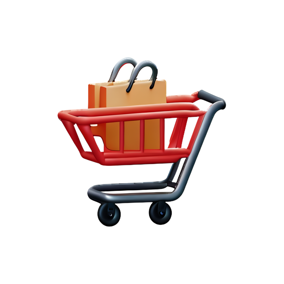 3d Shopping Cart Icon 27688010 Png