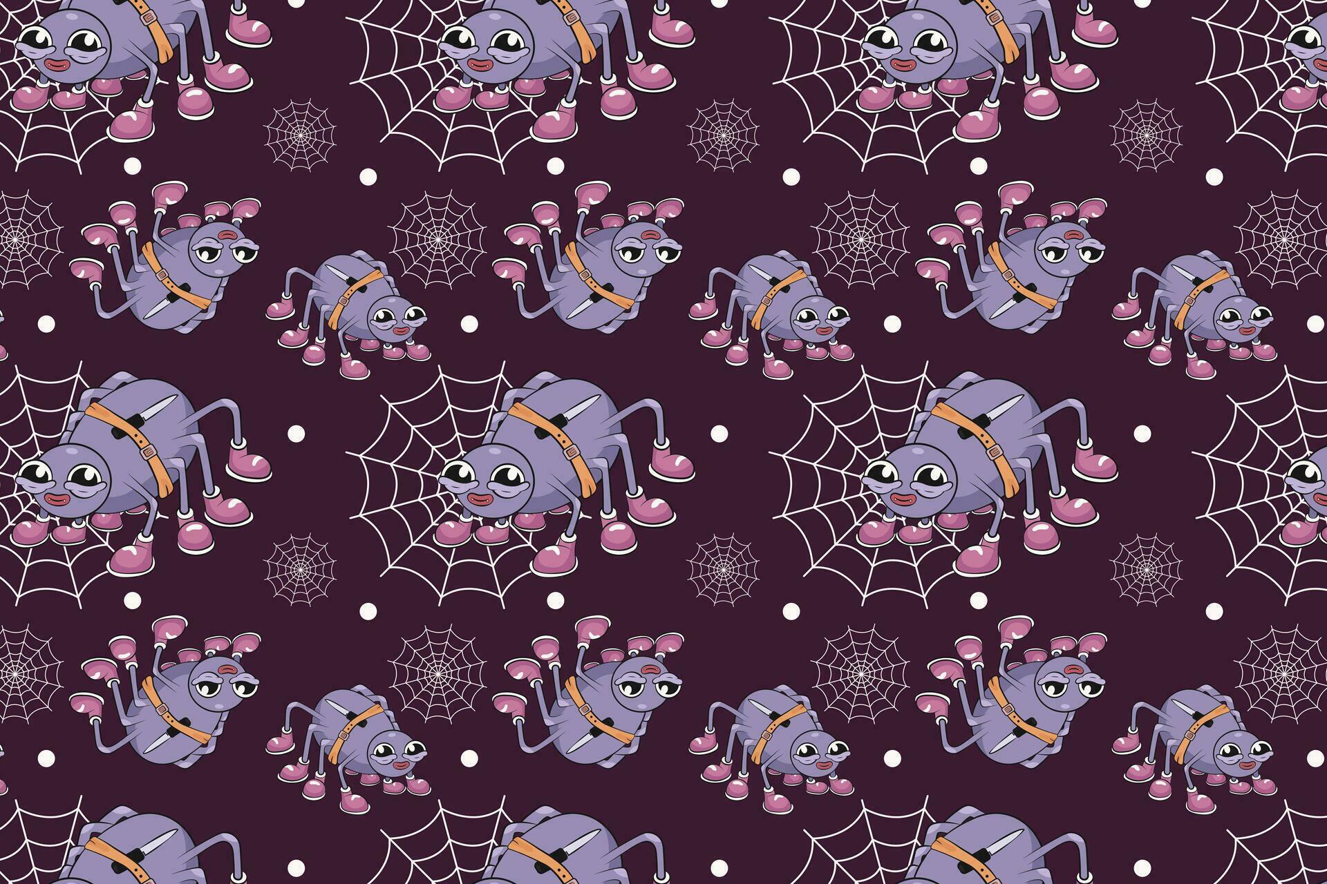 Funny groovy style pattern. Halloween holiday, event. Seamless pattern ...