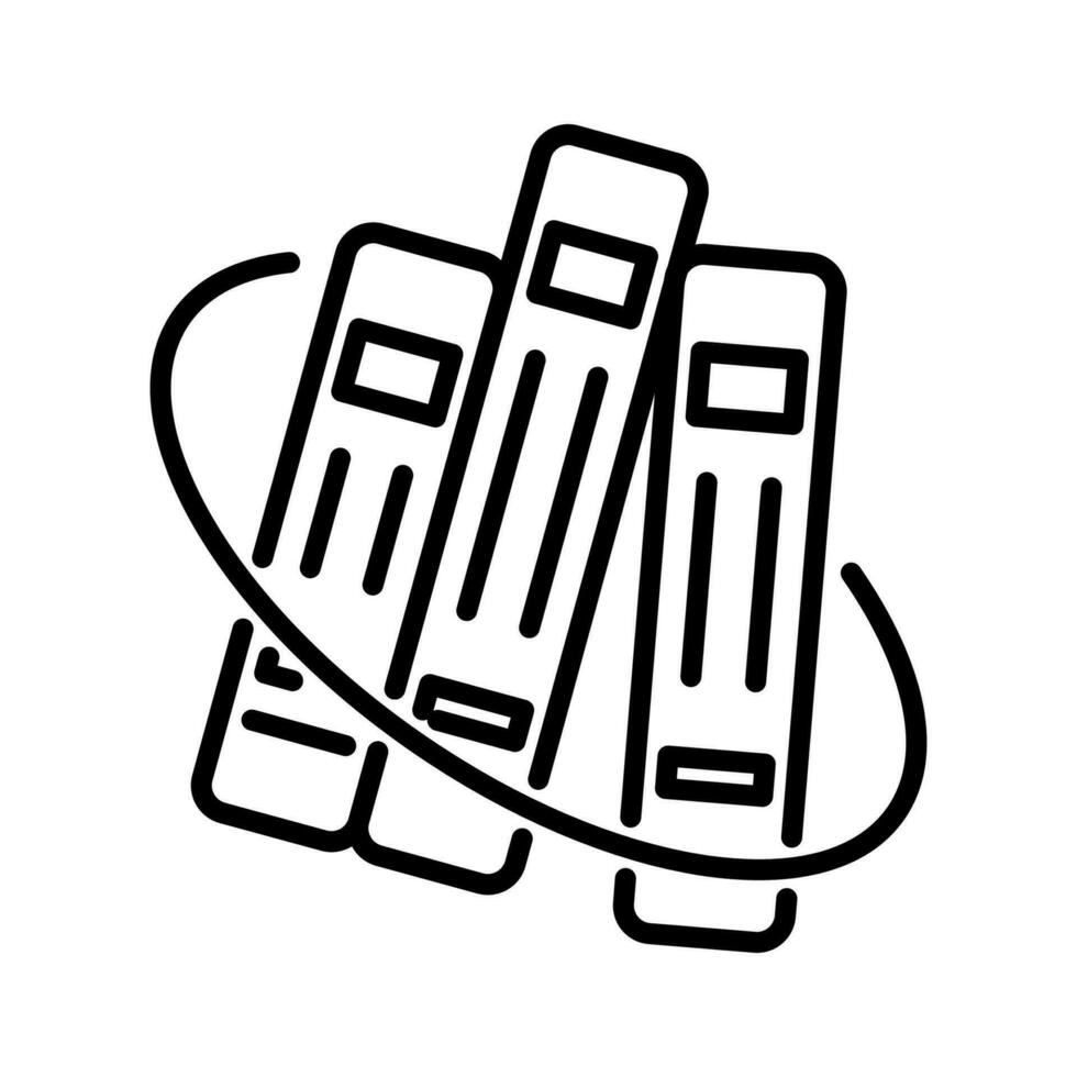 library icon vector design in line style 27696540 Vector Art at Vecteezy