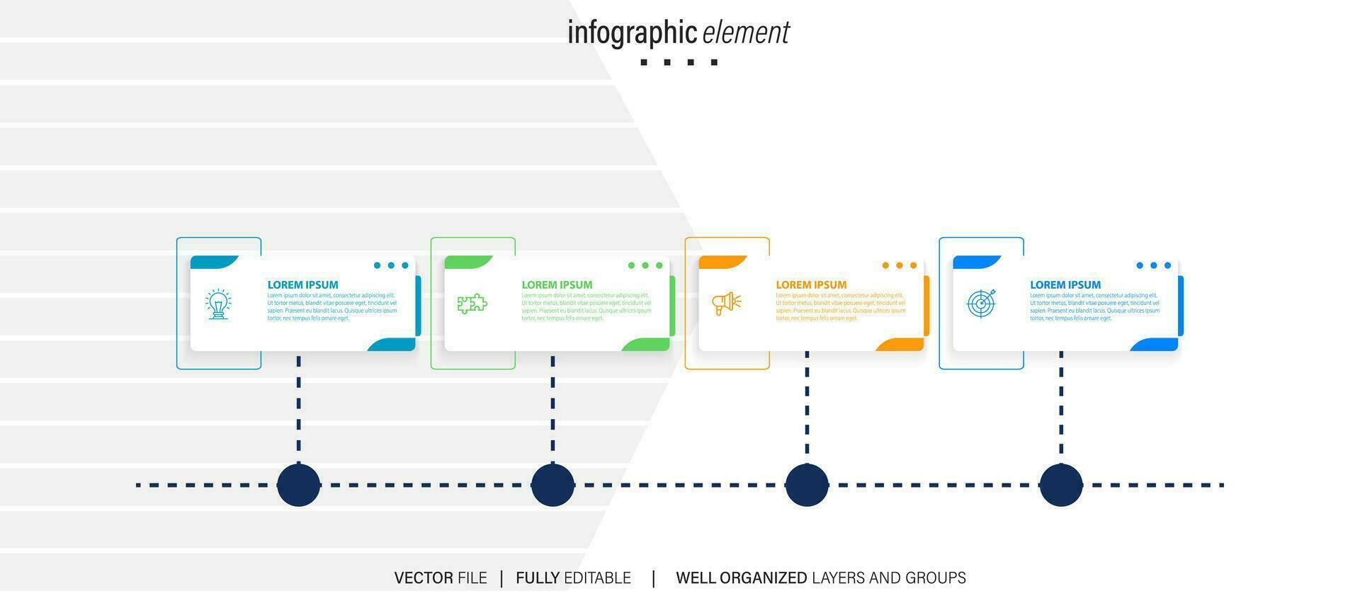 Business data visualization. timeline infographic icons designed for ...