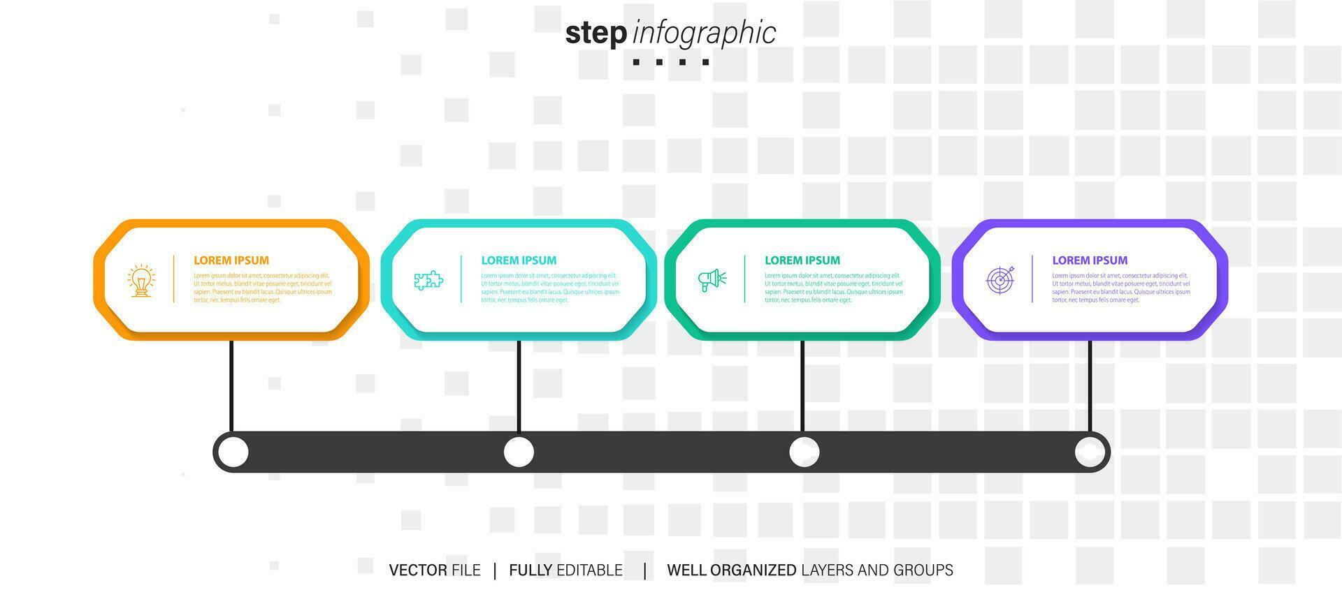 White vector infographic template. Flowchart presentation design ...