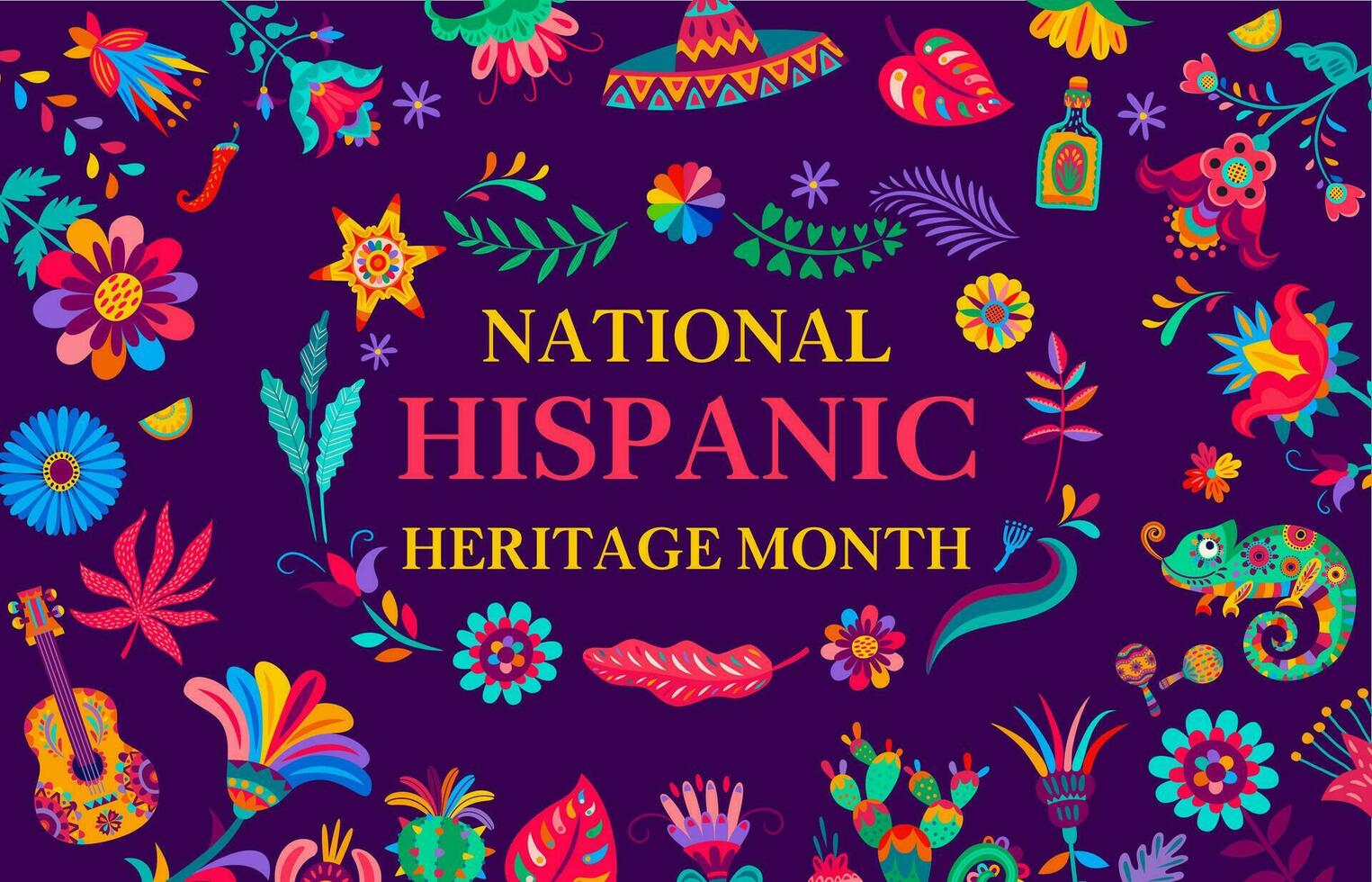 National Hispanic Heritage Month Festival Banner 27700680 Vector Art At