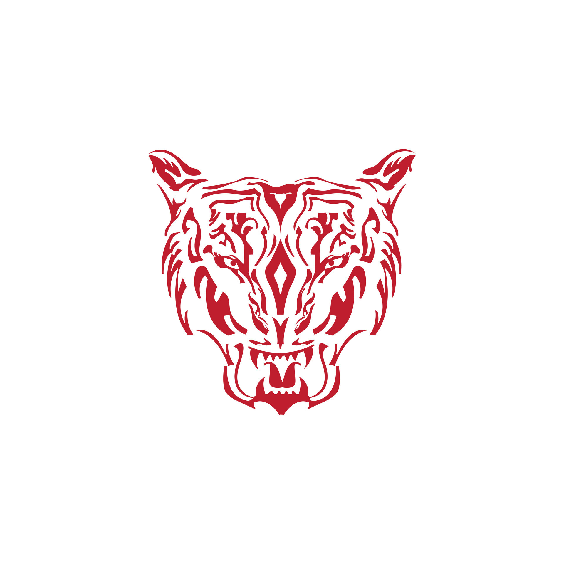 Tiger Head Logo Red Color Template Design 27702749 Vector Art at Vecteezy