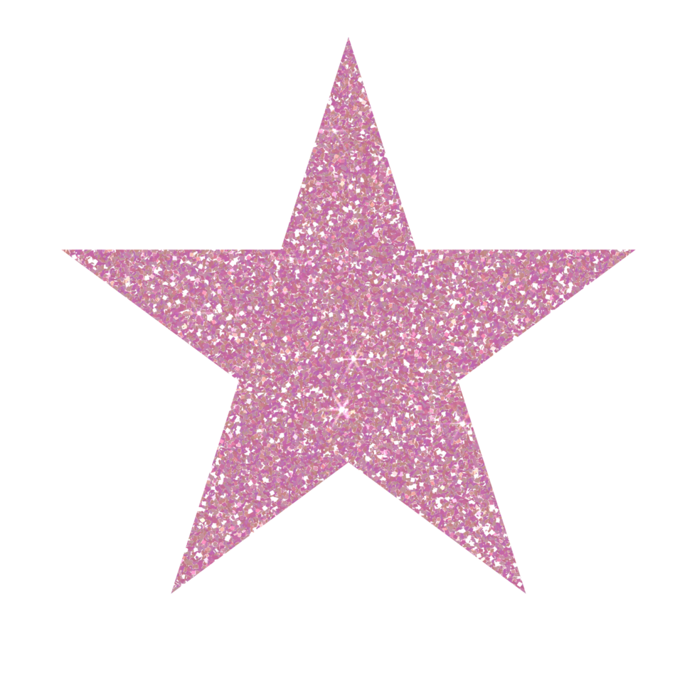 Pink star glitter on transparent backgroud. Design for decorating,background, wallpaper ...