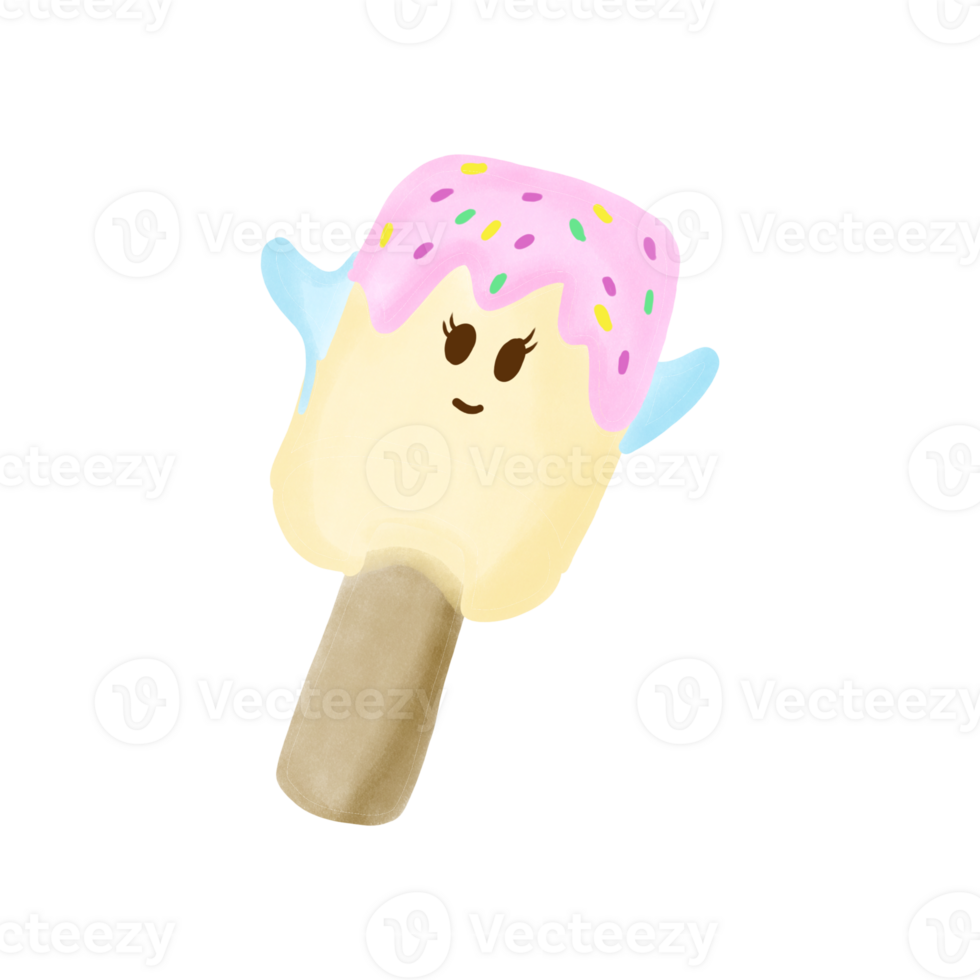 Cute Ice Cream Stick 27707573 Png