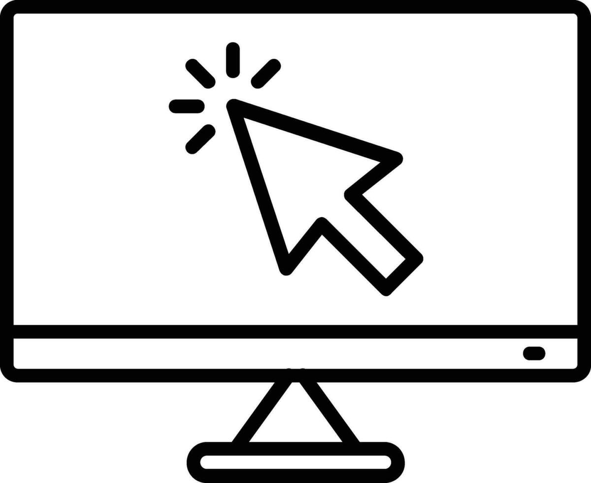 Computer line icon 27709158 Vector Art at Vecteezy