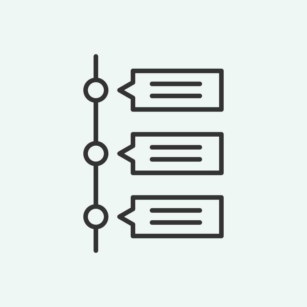Timeline icon vector. Linear style sign for mobile concept and web ...