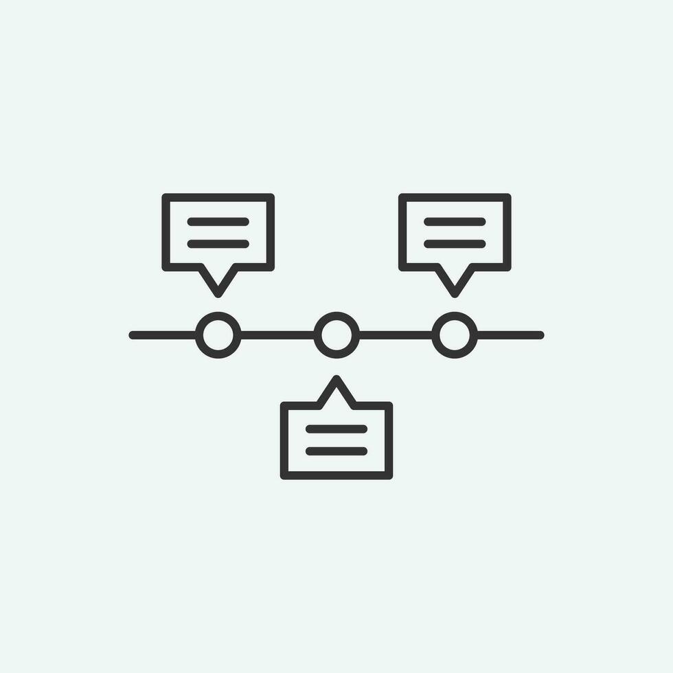 Timeline icon vector. Linear style sign for mobile concept and web ...