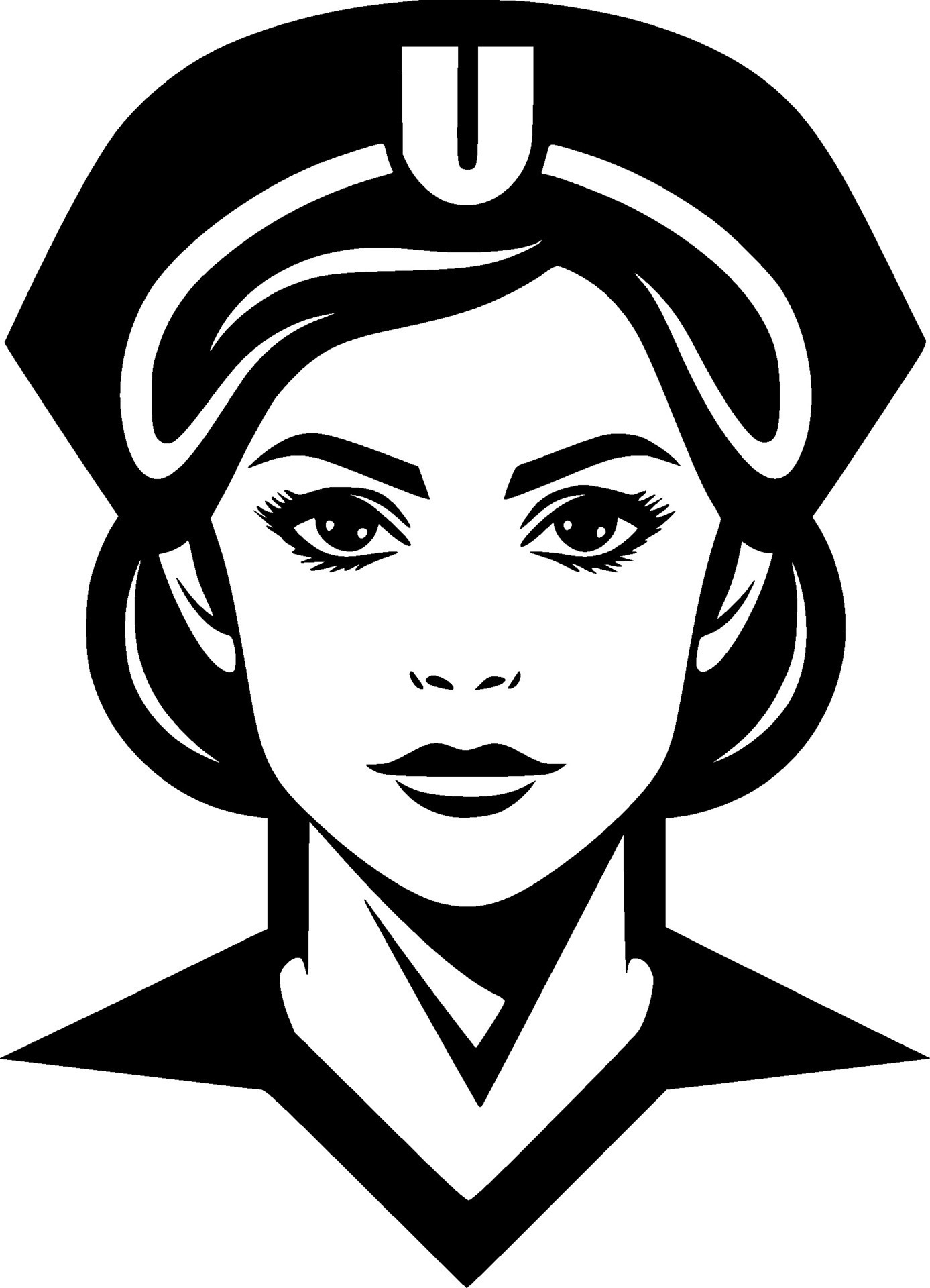 Nurse Black And White Vector Illustration 27709742 Vector Art At Vecteezy