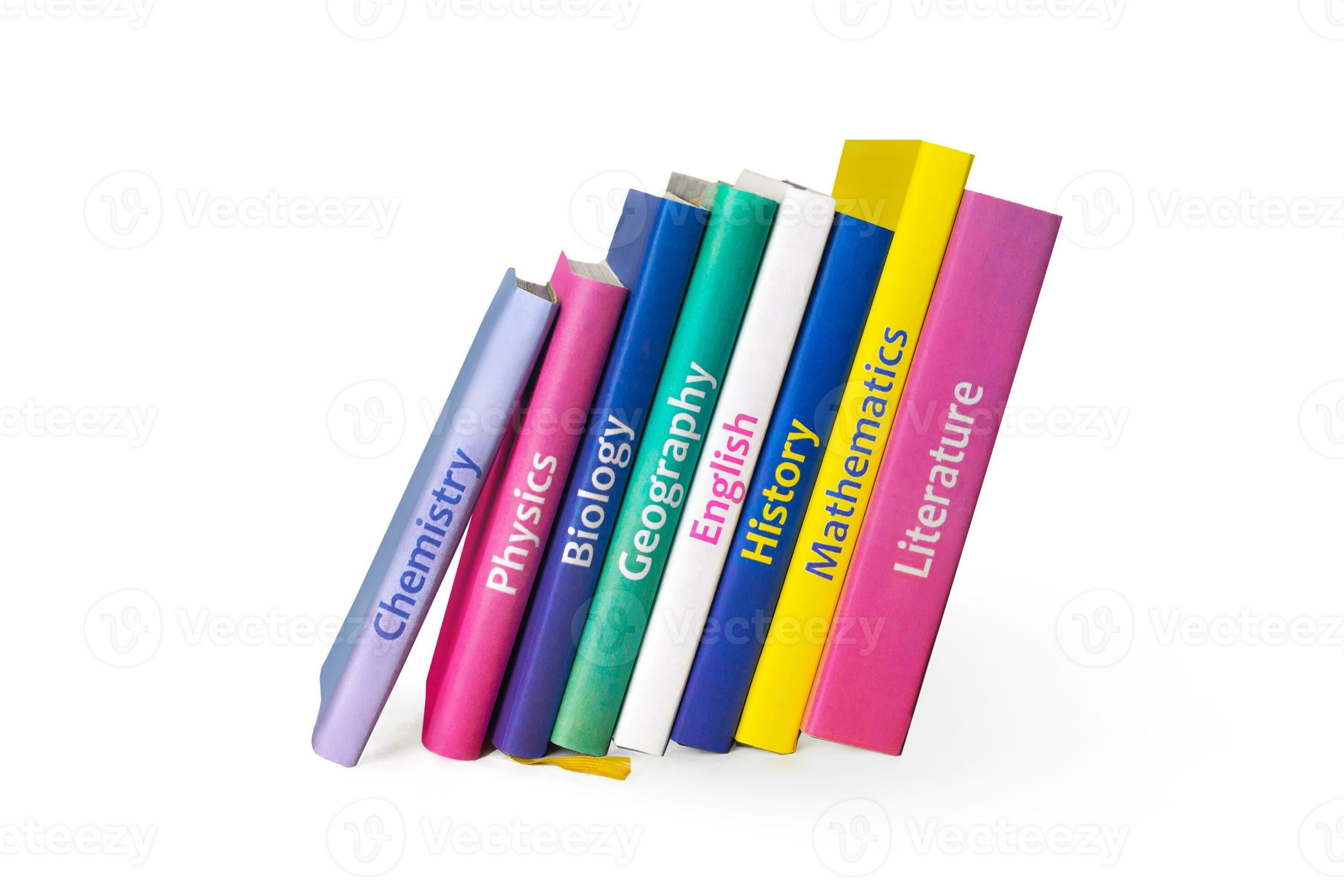 School Colourfull Textbooks Isolated On Invisible Background Books Are On The Shelf Basic