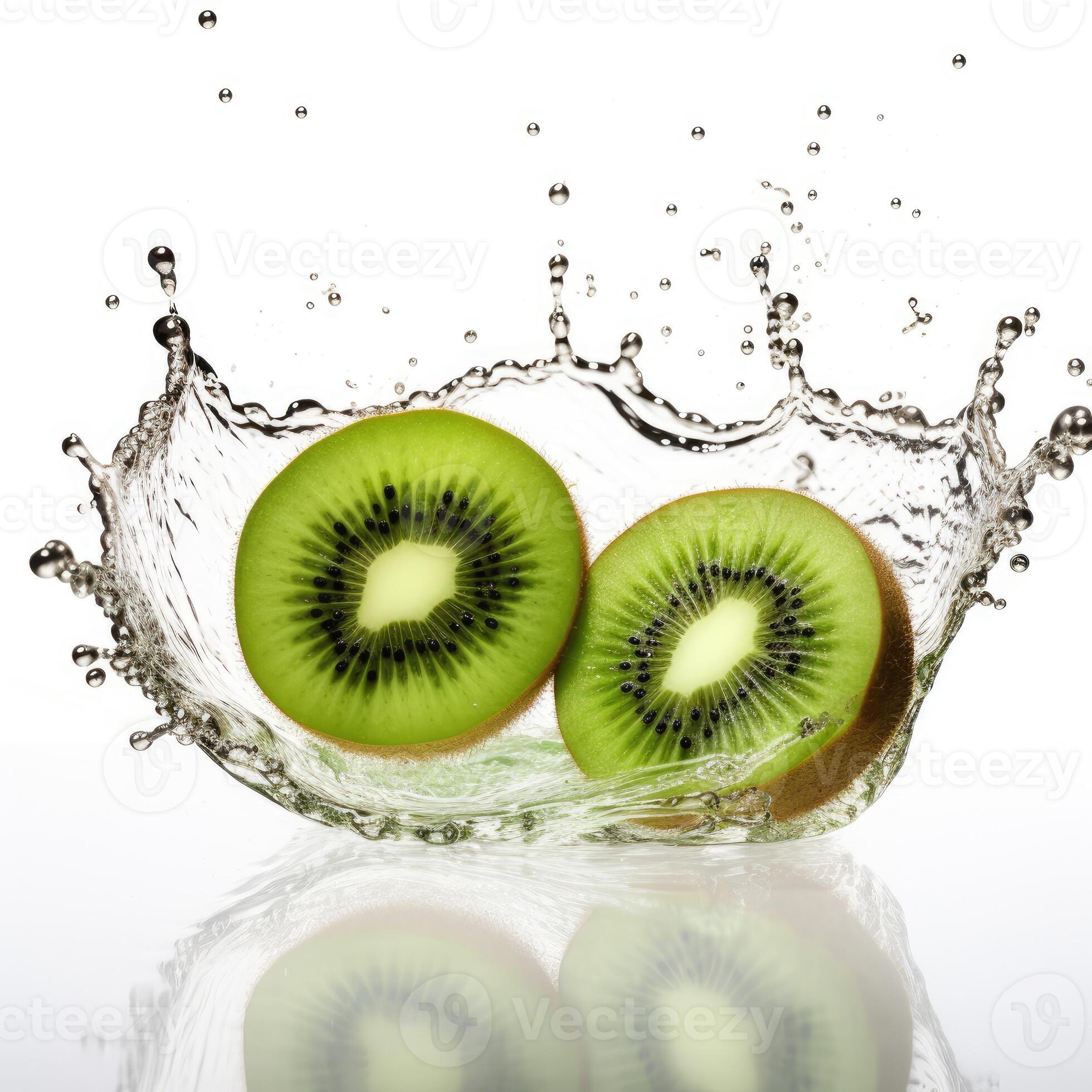 Fresh kiwi in water splash on white backround. Juicy fruit. 27716331 Stock Photo at Vecteezy