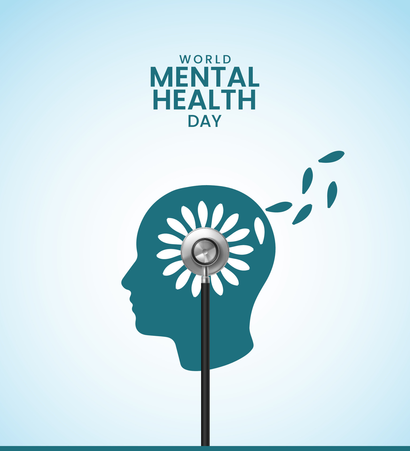 World Mental Health Day. Creative mental health. Mental health vector ... World Mental Health Day. Creative mental health. Mental health vector ...