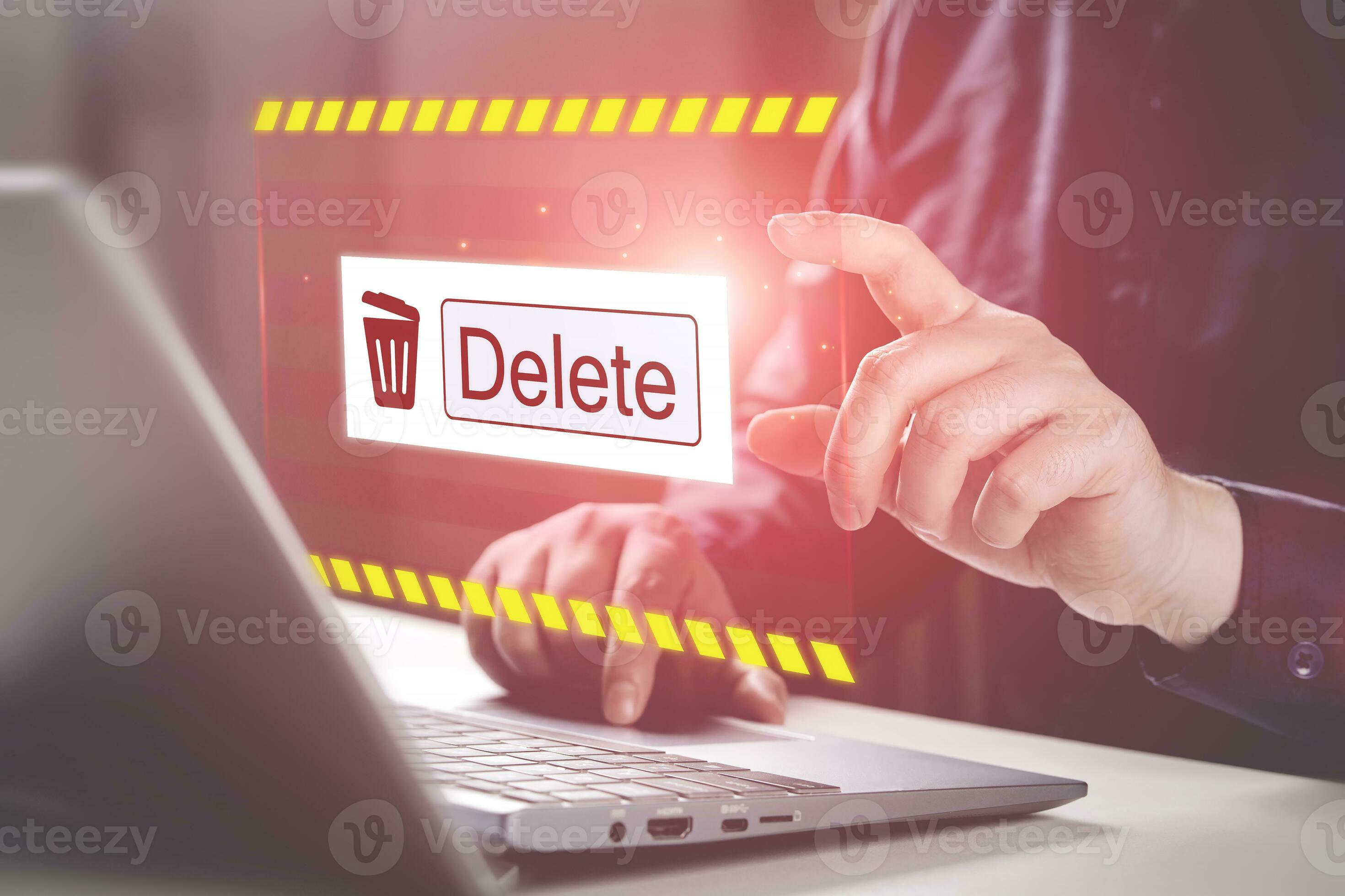 Deleting Files From The System Spam Mail Electronic Messages Or Personal Data In Computer