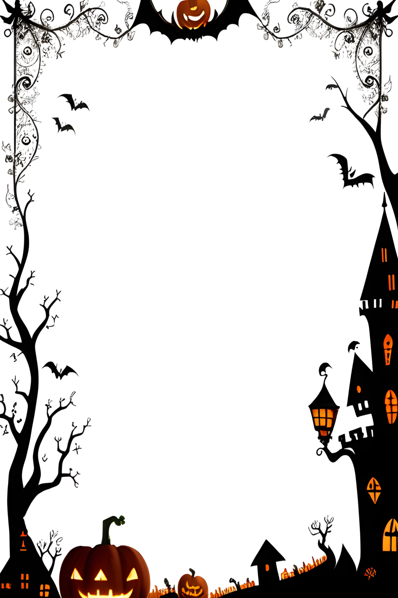 Halloween Border Frame Ai Generative 27722392 PNG