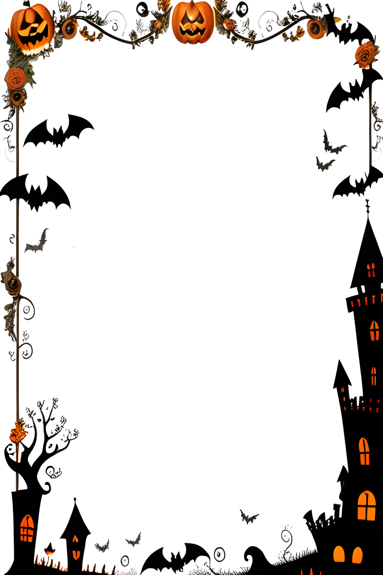 Halloween Border Frame Ai Generative 27722401 PNG