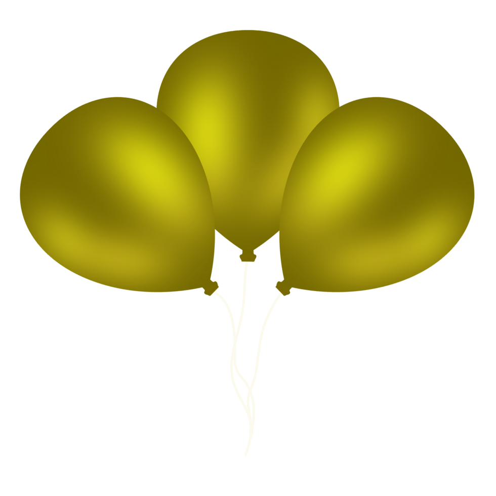 Realistic Yellow Balloons 27726342 Png
