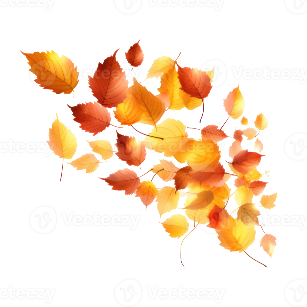 Autumn Falling Leaves Isolated 27729313 Png