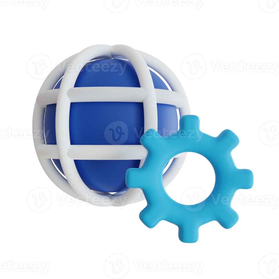 Website setting icon. Web Development and Optimization icons. 3d render ...