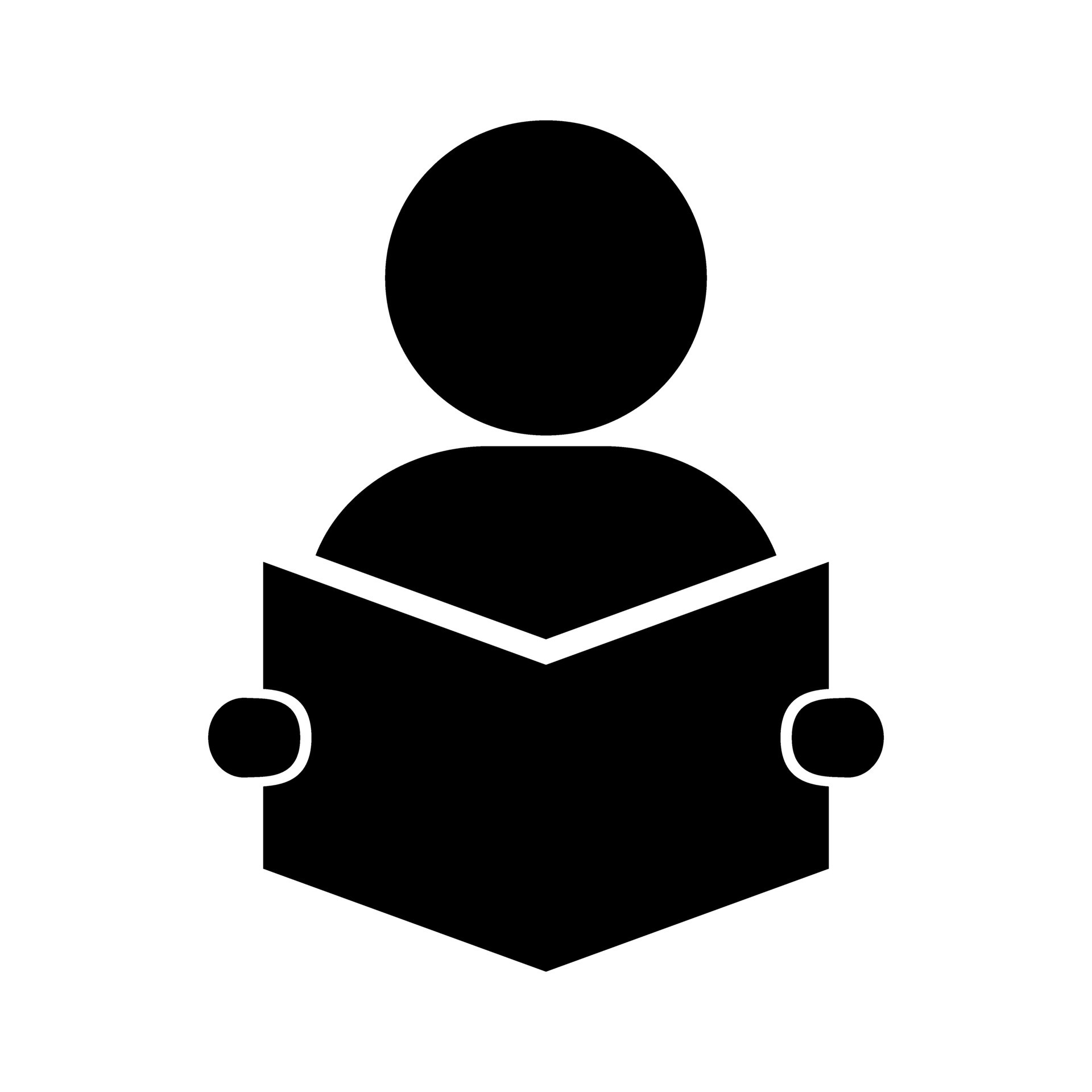 leyendo silueta icono. un persona lectura. vector. 27739085 Vector en Vecteezy