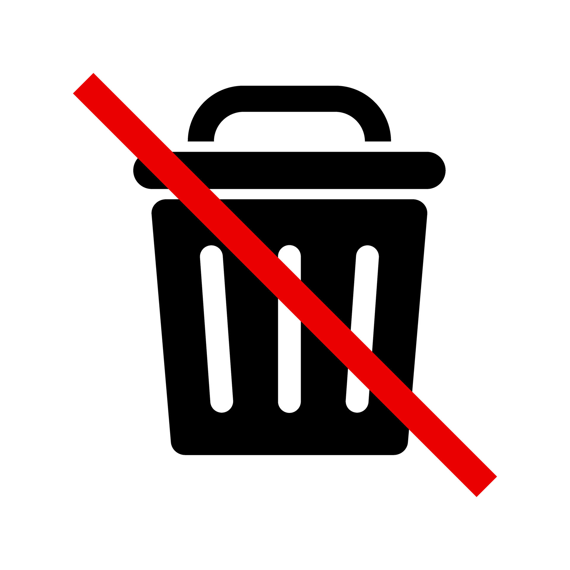 No trash can use. Do not throw trash in trash can. Vector. 27739092 Vector Art at Vecteezy