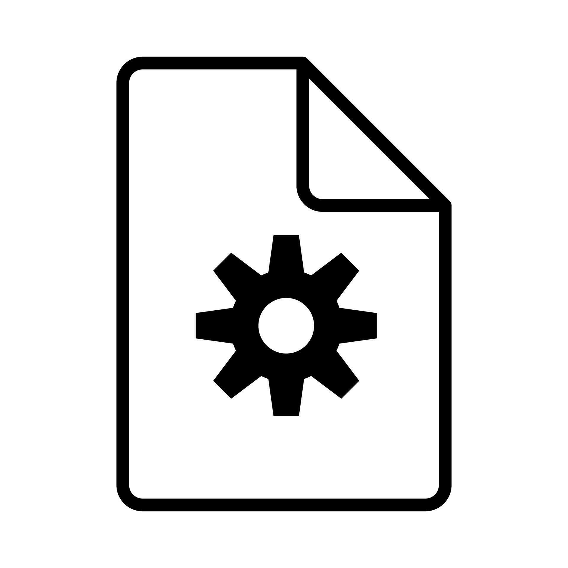 System Configuration File Icon Gear File Vector 27739193 Vector Art At Vecteezy