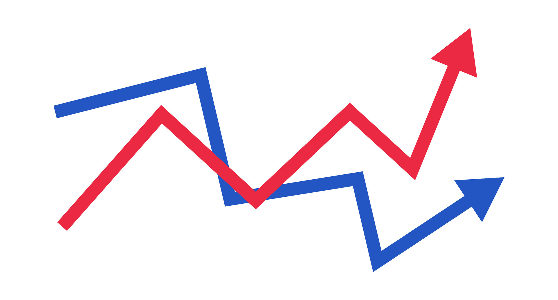 Up and down arrow chart icon set with increasing and decreasing arrow ...