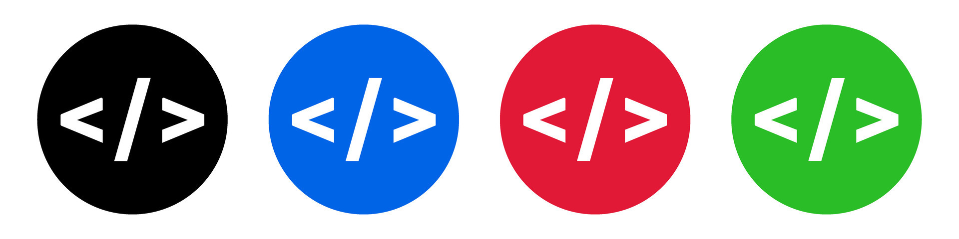 Programming code mark icon set. Vector. 27739353 Vector Art at Vecteezy