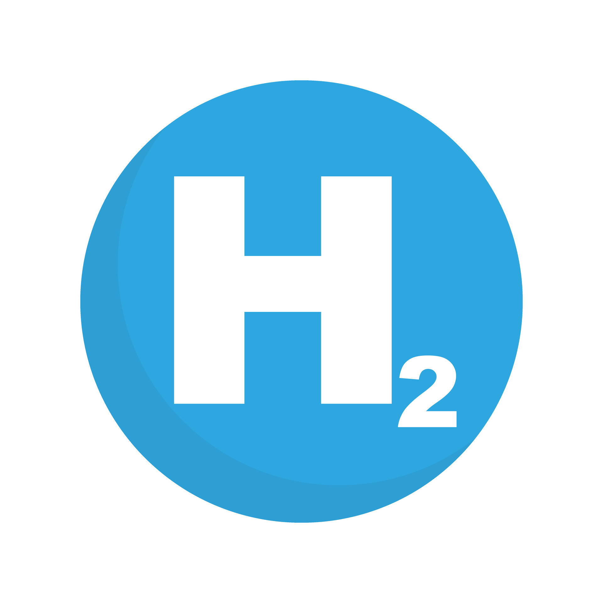 Round hydrogen atom icon. H2 icon. Vector. 27739395 Vector Art at Vecteezy