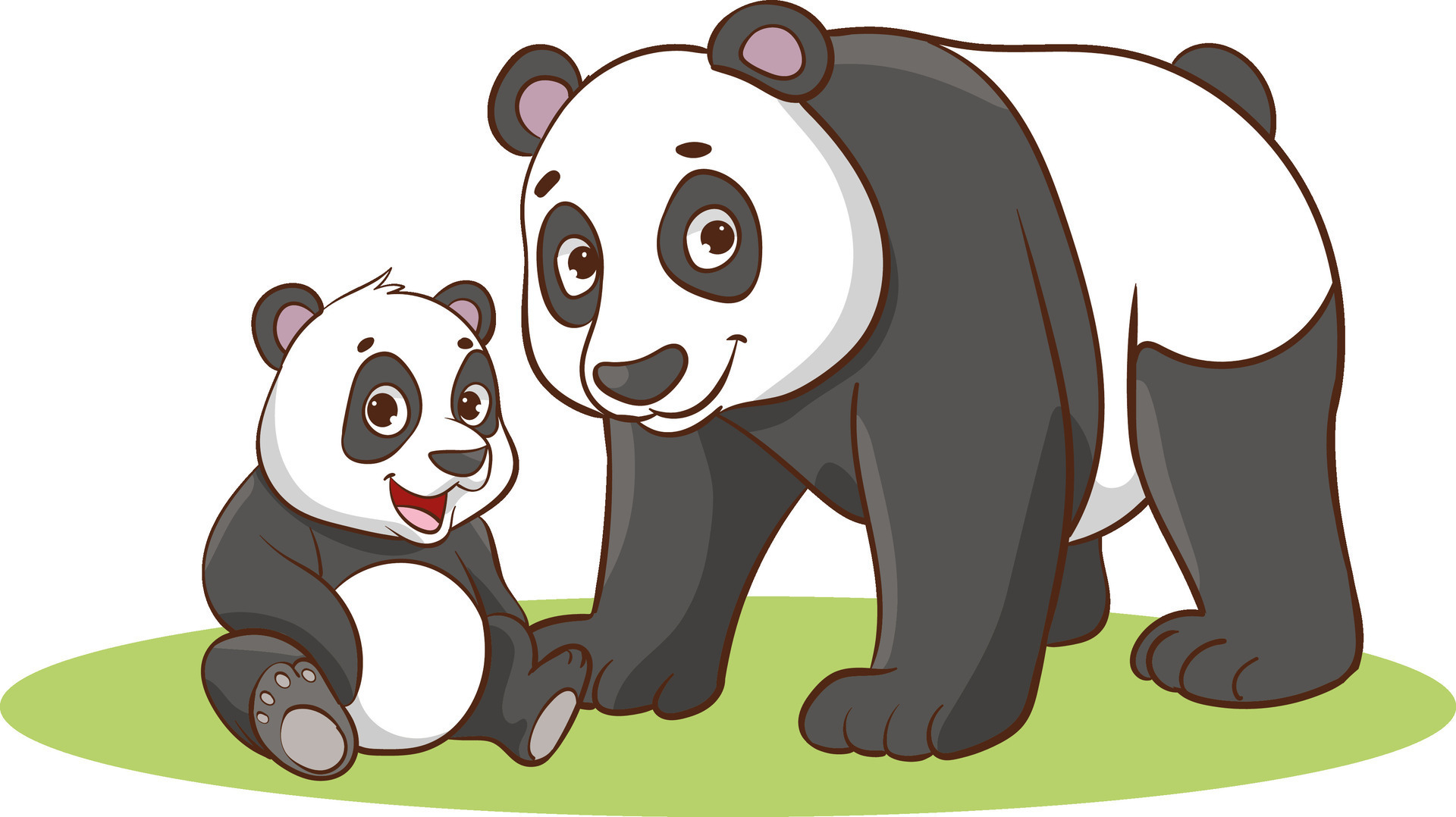 vector illustration of mother panda and baby panda 27742522 Vector Art at Vecteezy